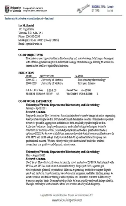 Microbiologist Entry Level Resume - PDFSimpli