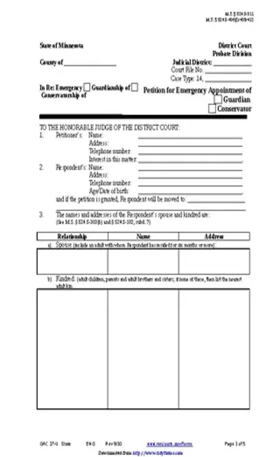 Minnesota Guardianship Form 3 - PDFSimpli