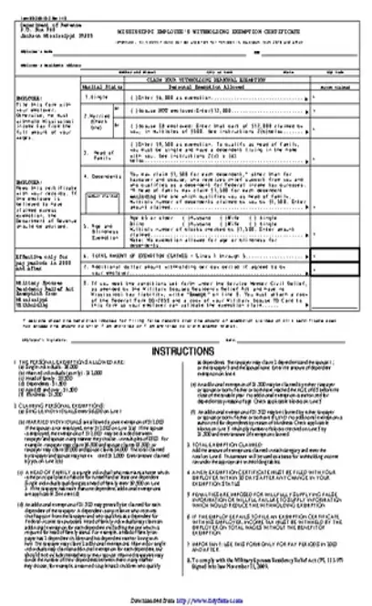 Mississippi Form 89 350 - PDFSimpli