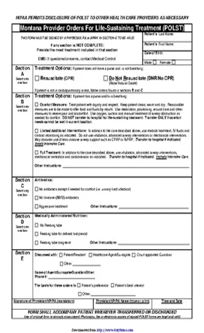 Montana Polst Form - PDFSimpli