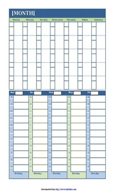 Monthly And Weekly Planning Calendar - PDFSimpli