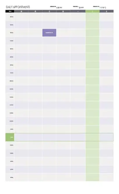 Office Appointment Calendar Template - PDFSimpli