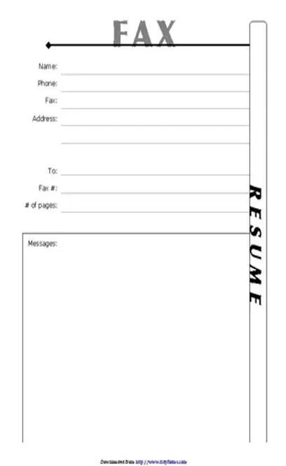 Resume Fax Cover Sheet - PDFSimpli