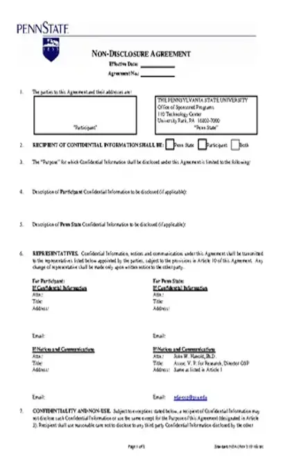 Simple Non Disclosure Agreement Template Pdf - PDFSimpli