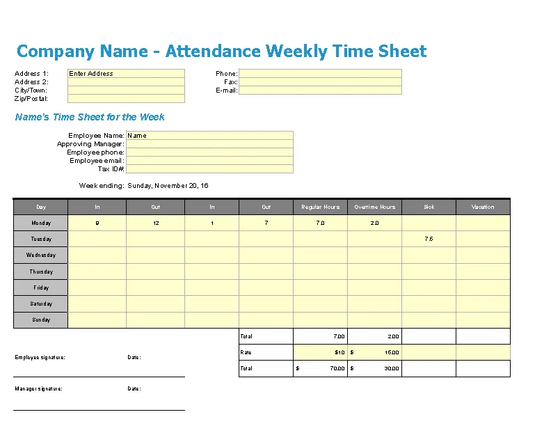 Time In Excel Sheet Template PDFSimpli