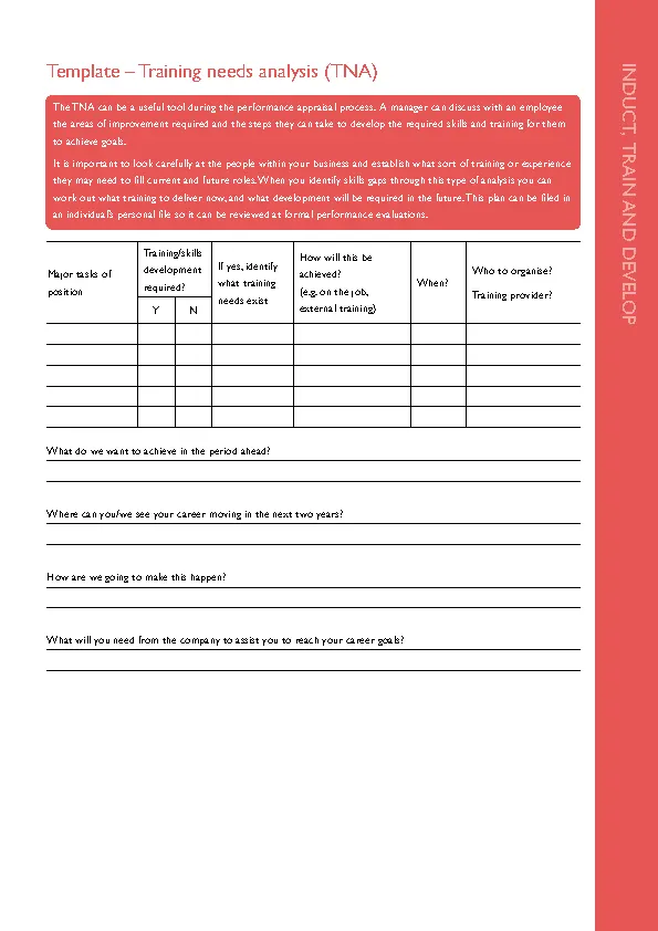Training Needs Analysis Form Template1 PDFSimpli Training Needs Analysis Form Template1 PDFSimpli