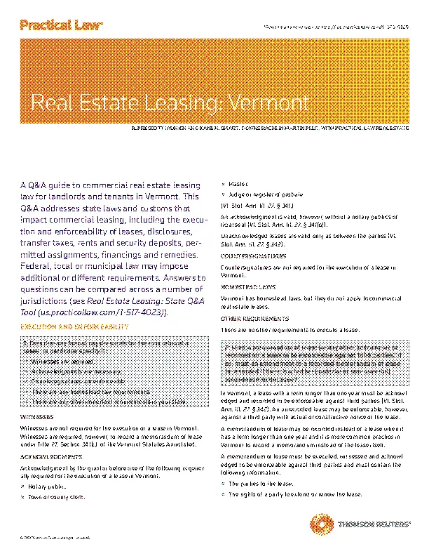 vermont practical leasing guide q and a - PDFSimpli