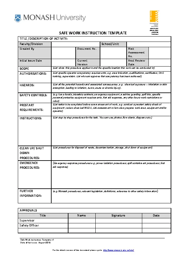 Work Instruction Template2 - PDFSimpli