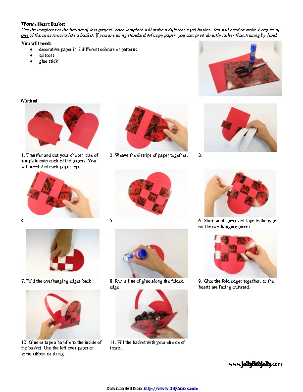 Woven Heart Template PDFSimpli